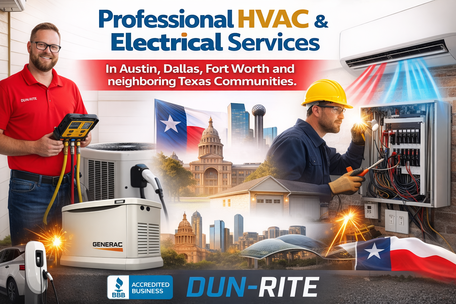 Professional HVAC & Electrical Services to ATX & DFW